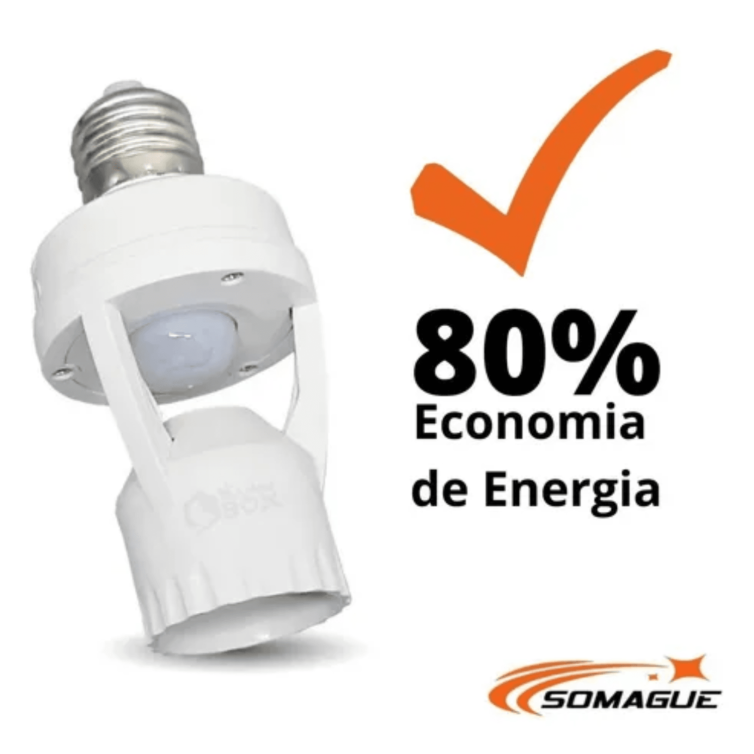 Sensor De Presença Com Fotocélula Para Lâmpada Soquete E27 | SomagueSP
